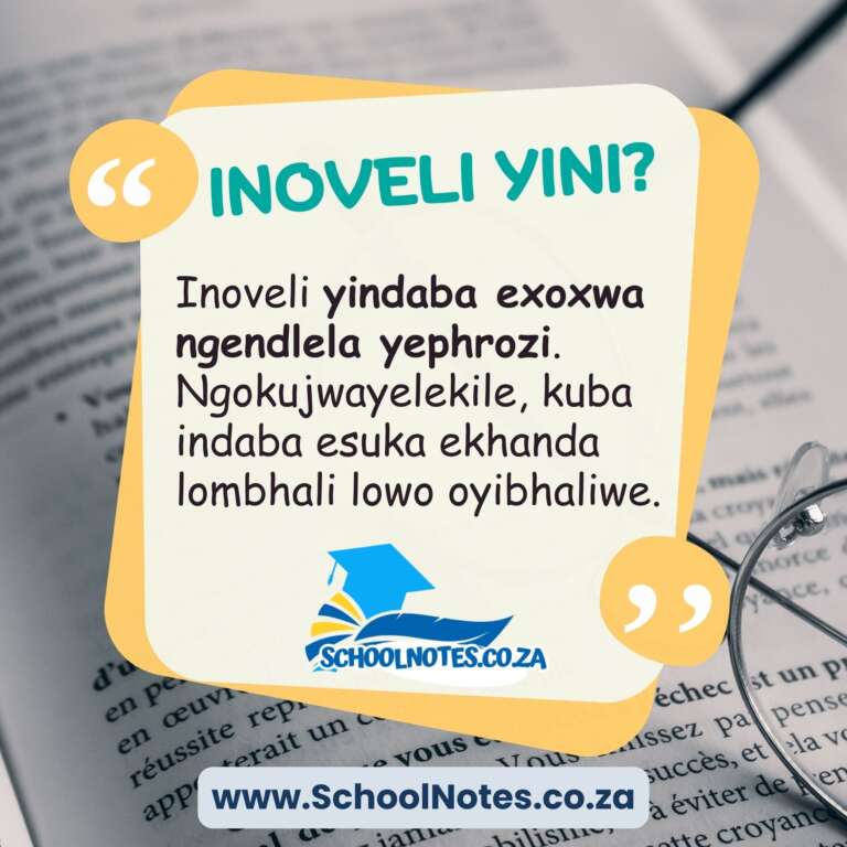 Inoveli Yini - isiZulu Literature - School Notes