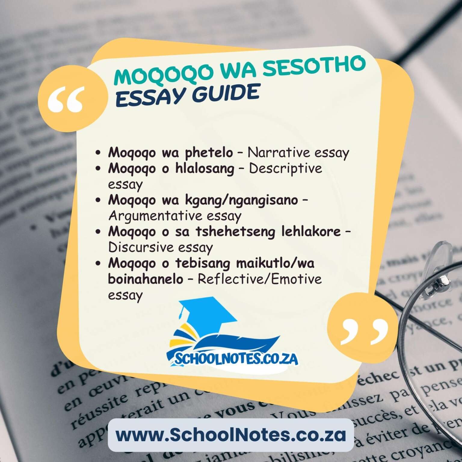 Moqoqo wa Sesotho - Essay Guide - School Notes