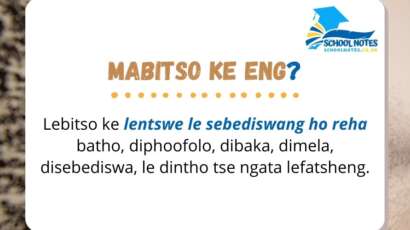 Sesotho - School Notes