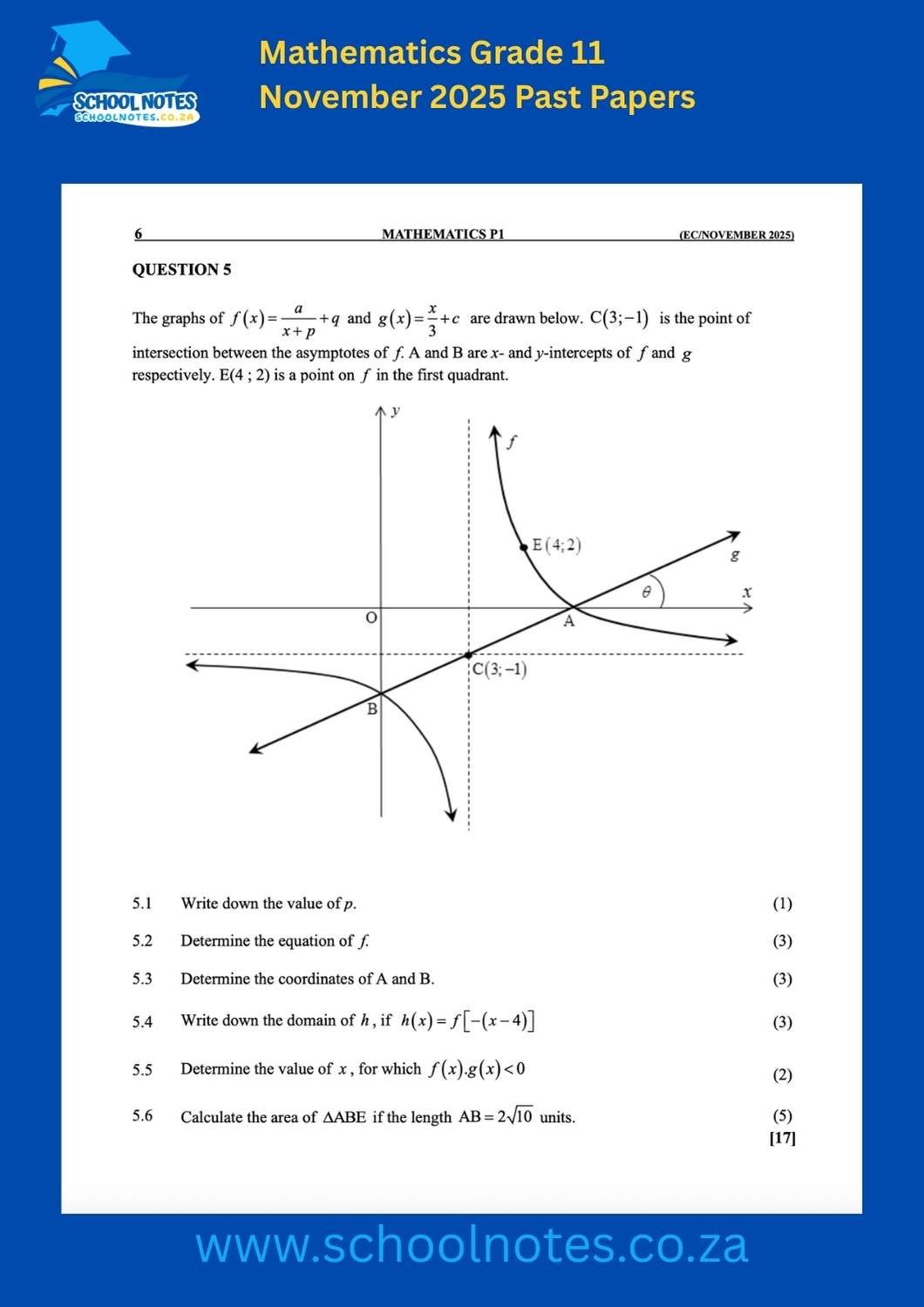 Mathematics Grade 11 November 2025 Past Papers - School Notes